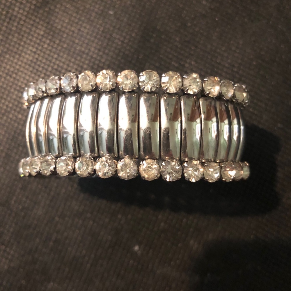 Rhinestone Encrusted Vintage Expansion Bracelet - Gem